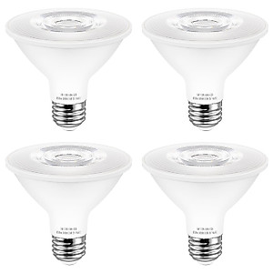 Maelsrlg Dimmable PAR30 Short Neck Flood Light LED Bulb - 9W (75W Equivalent) 3000K Warm White, Indoor and Outdoor LED Spotlight Bulbs, E26 Medium Base, 850 Lumens, 4 Pack