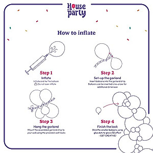 HOUSE OF PARTY White Balloons Garland Kit | Balloon Arch White Garland, 5/12/18 Inch Matte White Balloons for graduation party decorations 2023 Birthday, Wedding, Bridal Shower & Christmas Decorations