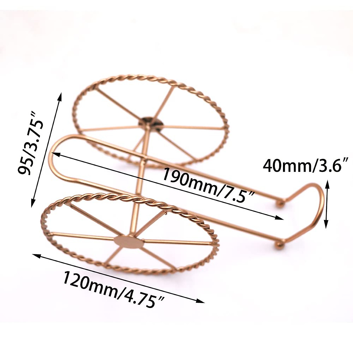 kaileyouxiangongsi Countertop Wine Rack - Wine Holder for Wine Storage - Wine Racks Countertop - Small Wine Rack - Wine Bottle Storage - Tabletop Wine Rack (Rose Gold)