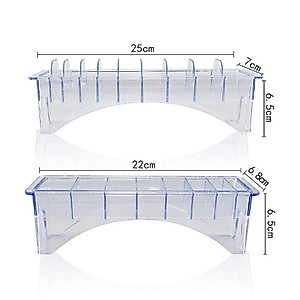 Plastic Clipper Guide Grooming Clipper Blade Case Holder Organizer Plastic 10 Blades Storage Case Rack Clipper Comb Holder for Salon Home Supplies Plastic Blade Guide