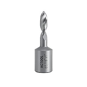ACTOOL 5/16'' Diameter x 1'' Depth of Cut HSS Solid Drill with 3/4'' Weldon Shank, HSS Fully Ground Drill
