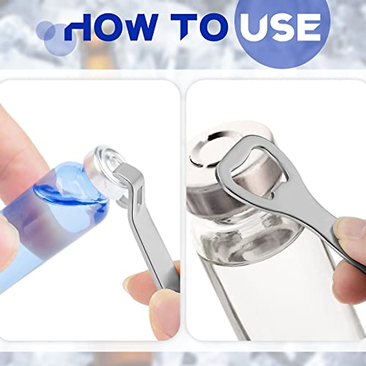 Gandeer 3 Pcs Vial Decapper for 20mm and 13mm Flip Vial Cap Stainless Steel Remover Oral Liquid Pharmacy Seal Opener Crimped Vial Cap Opener Bottle Openers for Beer Bottle Can Jar Lid