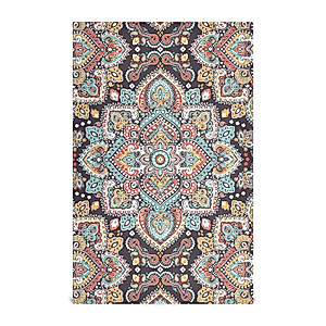 MNSRUU Kitchen Towels Dishcloths Sets 4Pcs with Hanging Loop, Indian Floral Paisley Absorbent Kitchen Décor Cleaning Hand Towel Tea Towels for Farmhouse Kitchen Dishes Tea Home