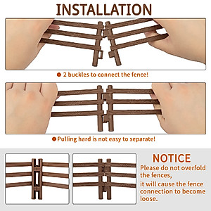 Toymany 24PCS Plastic Corral Fencing Playset Accessories for Farm Animals Figurines, Cake Toppers - Educational Gift for Kids and Toddlers