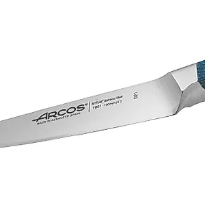 Arcos Series Brooklyn-Paring Knife Nitrum Forged Stainless Steel 100 mm (3.94 Inch) -Handle MI Carta Blue Colour (Silk Blade), ands Plastic
