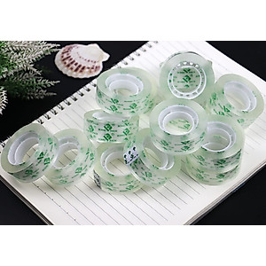 BOMEI PACK 14Rolls Crystal Clear Tape, Transparent Tape Refills for Dispenser, Crafters Tape for Gift Wrapping, Home, School Office Supplies, 3/4Inch x 1000 inch