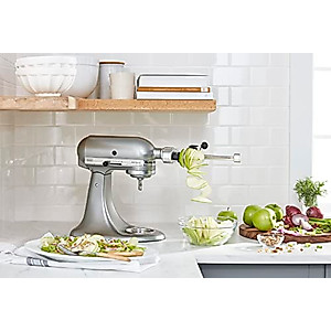 KitchenAid Fruit and Vegetable Spiralizer Attachment Stand Mixer, Polished Aluminum