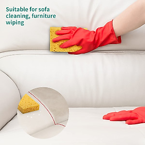 Pop-Up Sponges 6 Pack, REIDEA 100% Biodegradable Scrub for Kitchen - Non Scratch Odor Free Plant Based Dish Sponge - Eco-Friendly Wood Pulp Sponge (Colored, 6 Pack)