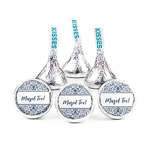 324ct Mazel Tov Bar Mitzvah Stickers for Kisses Candy (324ct) - Candy Not Included