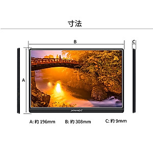 JapanNext JN-MD-IPS1331FHDR 13.3" Full HD (1920x1080) Resolution Mobile Monitor USB Type-C Mini HDMI