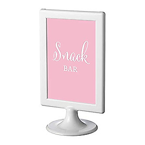 Andaz Press Baby Shower Framed Party Signs, Blush Pink, 4x6-inch, Snack Bar Table Sign 1-Pack, Includes Frame, Dessert Table Candy Buffet