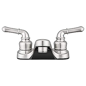 Pacific Bay Lynden Bathroom Sink Faucet - Metallic Plating Over Lightweight ABS Plastic (Brushed Satin Nickel)