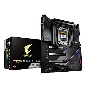 GIGABYTE TRX40 AORUS Xtreme (sTRX/AMD/TRX40/Fins-Array Heatsink/16+3 Phases Infineon Digital VRM/Gen 4 AIC with 4 X M.2 NVMe/Intel WiFi 6/Intel Dual 10GbE LAN/XL-ATX/Motherboard)