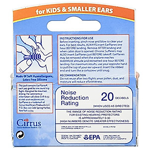 Original Children's EarPlanes by Cirrus Healthcare Ear Plugs Airplane Travel Ear Protection 3 Pair Bonus Value Pack