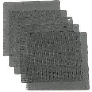 RuiLing 5-Pack PVC Computer Fan Dust Filter Net Dustproof Cover Guard Black PC Cooler Fan Mesh Case 14cm