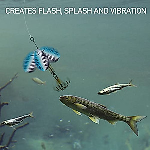 Dr.Fish Fishing Indiana Spinner Blades Kit Lure Making Supplies for Spinner Spinnerbaits Walleye Rig Crawler Harness Lures for Trout Salmon Bass Fishing