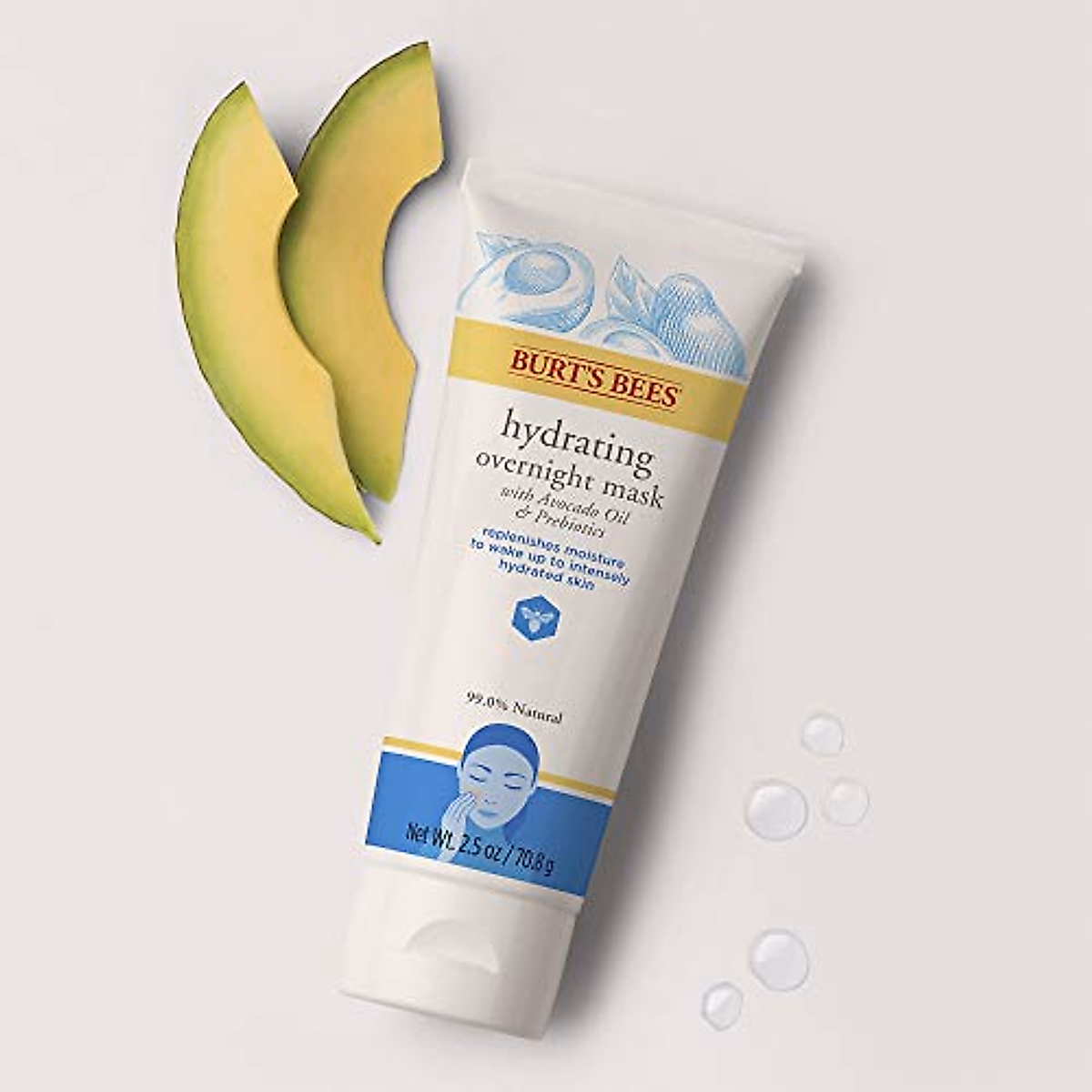 Burt's Bees Hydrating for Unisex, Overnight Mask, 2.5 Oz