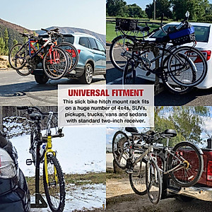 3-Bike Racks for 2 inch Hitch - Bicycle Carrier Racks Adjustable Cradles for All Bike with/Without Cross-Bar