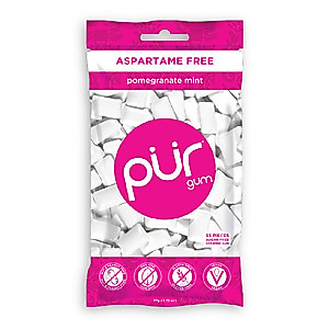 Pur Gum Variety Pack - Peppermint, Pomegranate Mint, Spearmint and Wintergreen - 55 Pieces each
