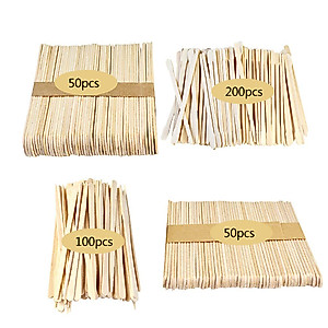 Yolyoo 400pcs Wooden Wax Sticks Wax Spatulas Wax Applicator Craft Sticks for Hair Eyebrow Removal (400 Piece Assortment)