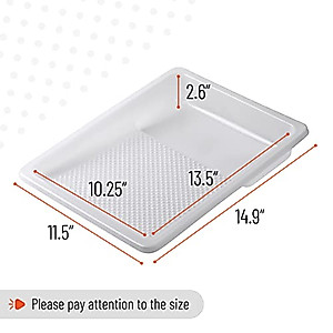 Bates- Paint Tray Liner, 9 Inch, 10 Pack, Paint Roller Tray, Disposable Plastic Paint Trays, Paint Pans Trays, Paint Supplies for House Painting, Roller Tray