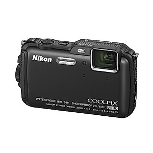 Nikon COOLPIX AW120 16.1 MP Wi-Fi and Waterproof Digital Camera with GPS and Full HD 1080p Video (Black) (Discontinued by Manufacturer)