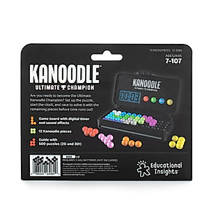Educational Insights Kanoodle® Ultimate Champion 3D - Brain Teaser Puzzle Game, Featuring 500 Challenges, Gift for Ages 7+
