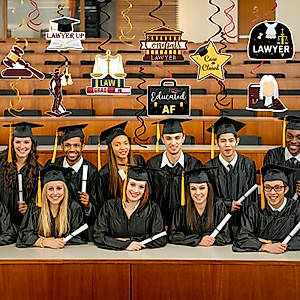 INNORU Congrats Lawyer Hanging Swirls Streamers, Foil Ceiling Lawyer Graduation Party Swirls Supplies, Law School Graduation Party Hanging Decorations Supplies 15 PCS