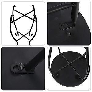 display4top Mosaic Round Outdoor Accent Table,Plant Flower Stand,Round Side Table (Yellow)