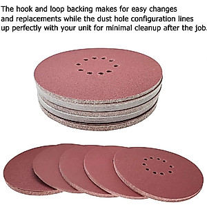 Sackorange 100 PCS 9 Inch 10 Hole Hook and Loop Sanding Discs Set - 60 80 120 150 240 Grits Aluminum Oxide Sander Paper for ‎9" Drywall Sander Wood Furniture Finishing