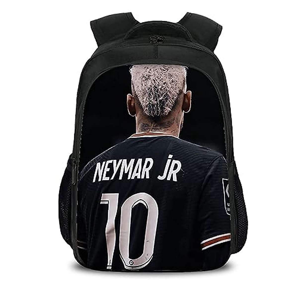 Soccer Star Bookbag Neymar Jr Graphic Backpack Canvas Daypack,Lightweight Travel Bag with Adjustable Straps
