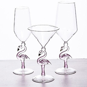 1pc Flamingo Wine Glass Grape Wine Glasses Flamingo Stem Creative Glass Glass Birthday Creative Gift Goblet Flamingo Gift Bar Cocktail Glass Bride Martini Red Wine