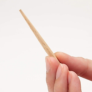 KAKURI Wooden Nails for Woodworking 13/64 inch (5mm), Tapered Wooden Dowel Rods for Crafts and Small Furniture, Natural Japanese Beechwood, Bulk 180 Pcs, Made in Japan