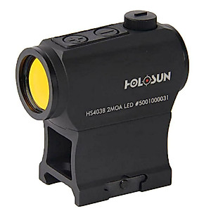 HOLOSUN HS403B Micro Red Dot Sight (2 MOA) with AR Riser
