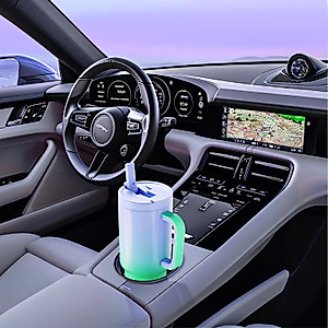 Meoky 32 oz Tumbler with Handle and Flip Straw, 100% Leakproof Tumbler with Lid and Straw, Stainless Steel Insulated Cup, Cupholder Friendly, Keeps Cold for 24 Hours (Fairyland)