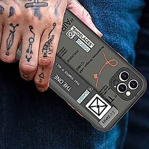 Ins Cool Off Phone Cover Compatible with iPhone 12 Pro Max Case for Boys, Sports Shoes Graphics White Black Pattern Slim Thin Clear Hard Back Shockproof Case with Adjustable Wristband Kickstand