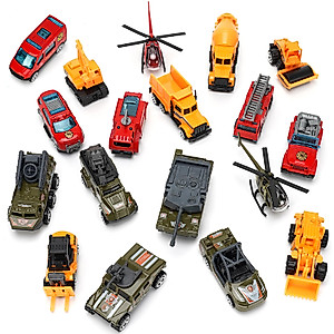 Sizonjoy 18 Pack Prefilled Easter Eggs with Die-cast Vehicles,4.2" Jumbo Plastic Easter Eggs Filled with Toys, Perfect for Basket Stuffers Fillers, Easter Eggs Hunt,Party Favor