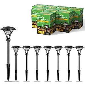 Malibu LED Low Voltage Celestial Path Lights Outdoor Landscape Lighting 1 Watt Pathway Lighting with Connector & Stake for Yard Driveway Garden