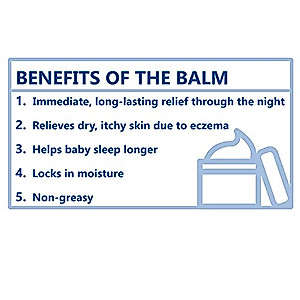 Aveeno Baby Eczema Therapy Nighttime Moisturizing Balm with Colloidal Oatmeal & Ceramide, 11 oz and Eczema Therapy Moisturizing Cream, Natural Colloidal Oatmeal & Vitamin B5, 7.3 oz