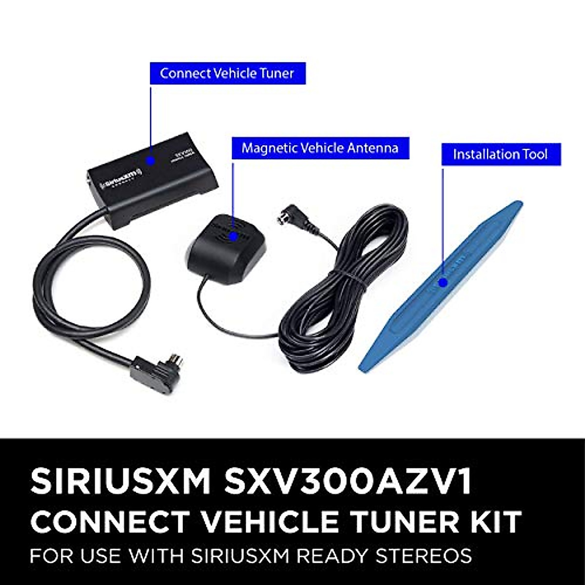 SiriusXM SXV300AZV1 Satellite Radio Vehicle Tuner, Add to Any SiriusXM-Ready Car Stereo, Enjoy SiriusXM for as Low as $5/month + $60 Service Card with Activation