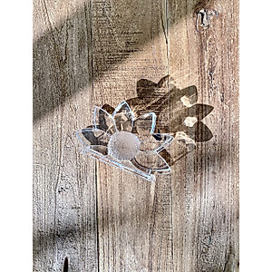 KLIFA- SUNFLOWER Acrylic Napkin Holder, Freestanding Tissue Dispenser, Countertop, Clear