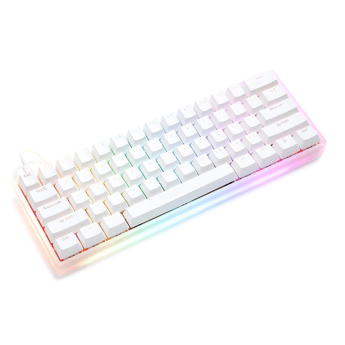 DROP Carina Mechanical Keyboard Kit — 60% Form Factor, Hotswap Kaihua Sockets, Programmable QMK, Backlit RGB LEDs, USB-C, with Frosted Acrylic Case (Keyboard Kit)