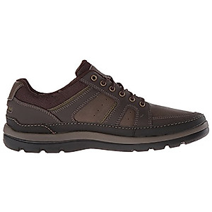 Rockport Men's Get Your Kicks Mudguard Blucher, Dark Brown Leather, 12 Wide