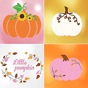 Little Pumpkin Party Balloons, Fall Maple Leaf Pumpkin Balloons with Pink Gold Orange Confetti Balloons Garland for Fall Birthday Little Pumpkin Baby Shower Wedding Thanksgiving Party Decorations