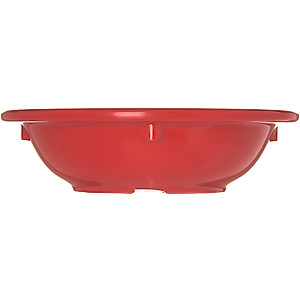 Carlisle FoodService Products Dallas Ware Reusable Plastic Bowl Fruit Bowl with Rim for Buffets, Home, and Restaurants, Melamine, 3.5 Ounces, Red, (Pack of 48)