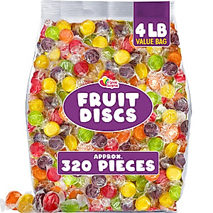 Fruit Flavored Hard Candy - Classic Hard Candy - 4 LB Bulk Candy - Assorted Fruit Flavored Candy - Individually Wrapped Bulk Candies