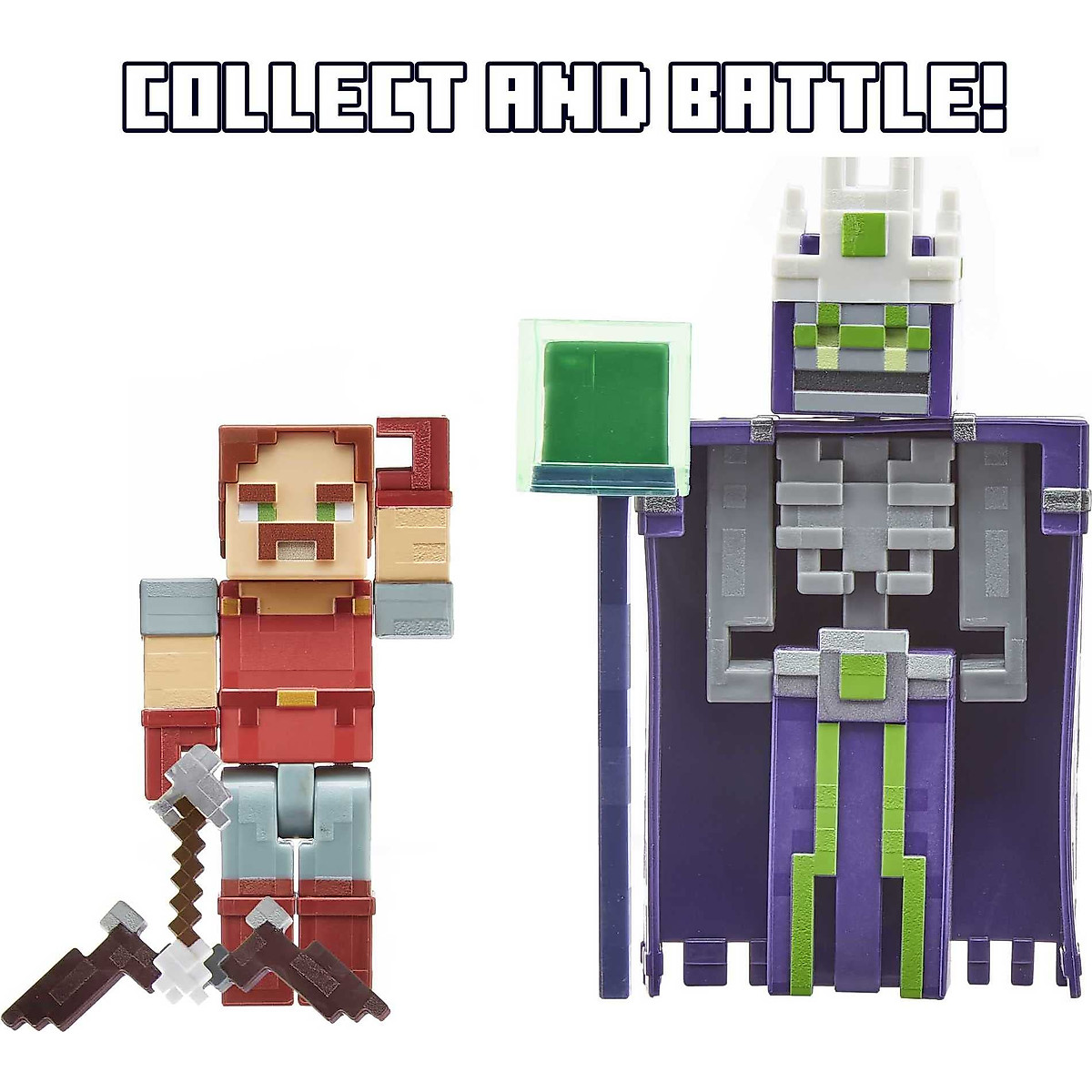Mattel Minecraft Dungeons 2-Pack of Action Figures with Nameless One & Hal in 5.5-inch Scale, Collectible Set Inspired by The Video Game
