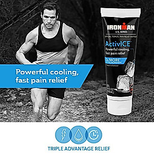 Medline Ironman ActivICE Topical Cooling Gel, Pain Relief for Arthritis, Joint, Muscle, Back & Body Aches & Pain, 4 oz (1 Count)