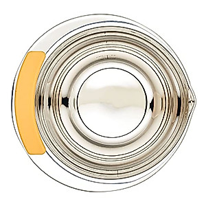 Ayesha Curry Kitchenware Pantryware Stainless Steel Nesting Mixing Bowls Set, 3 Piece, Silver with Color Accent Handles