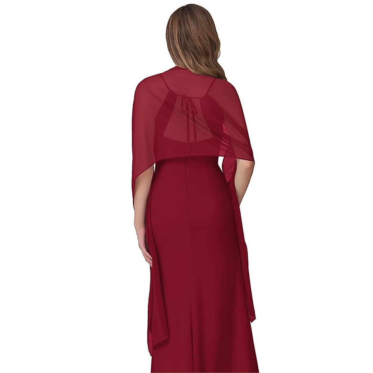 Juweniz Women's Chiffon Shawls Wraps Scarves for Bridesmaid Wedding Evening Prom Party Special Occasion Dresses Sage 90" x 20"